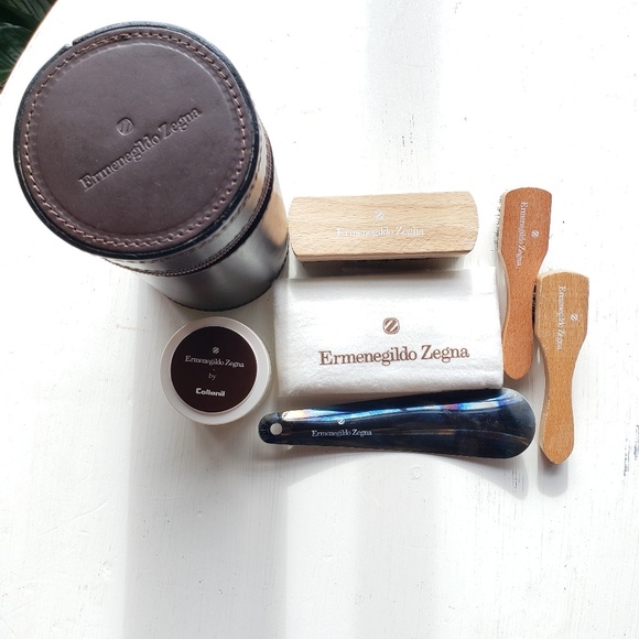Ermenegildo Zegna | Other | Ermenegildo Zegna Leather Shoe Care Kit ...